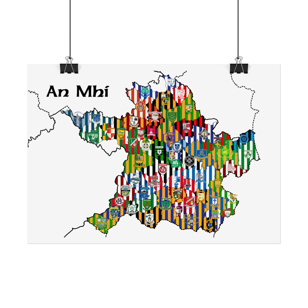 Meath GAA Club Poster - Crests - Etsy