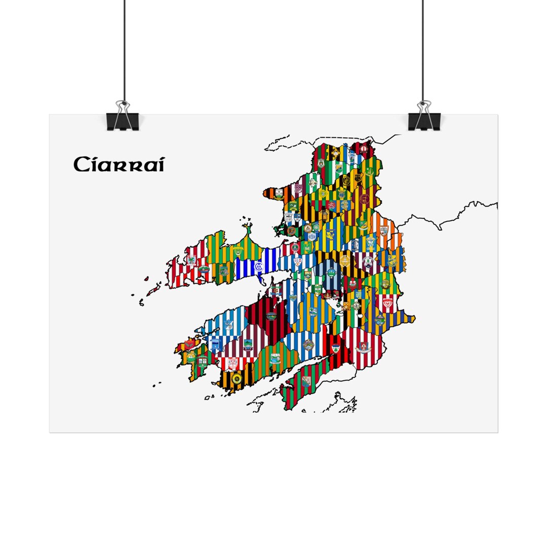 Kerry GAA Club Poster - Crests - Etsy Australia