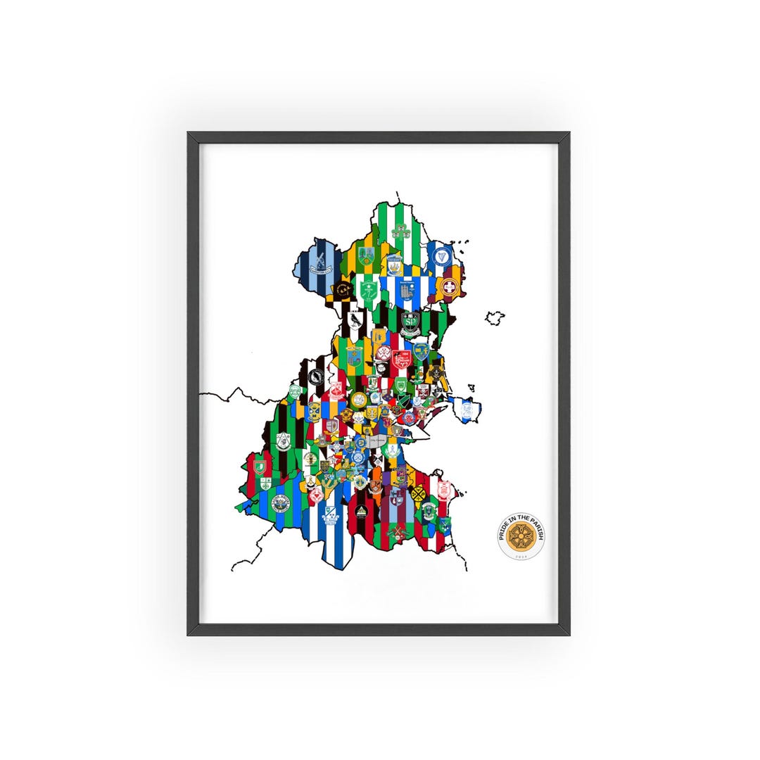 Dublin GAA Poster With Wooden Frame - Etsy