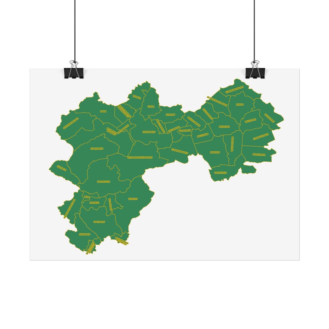 Offaly GAA Club Poster - Green and Gold - Etsy