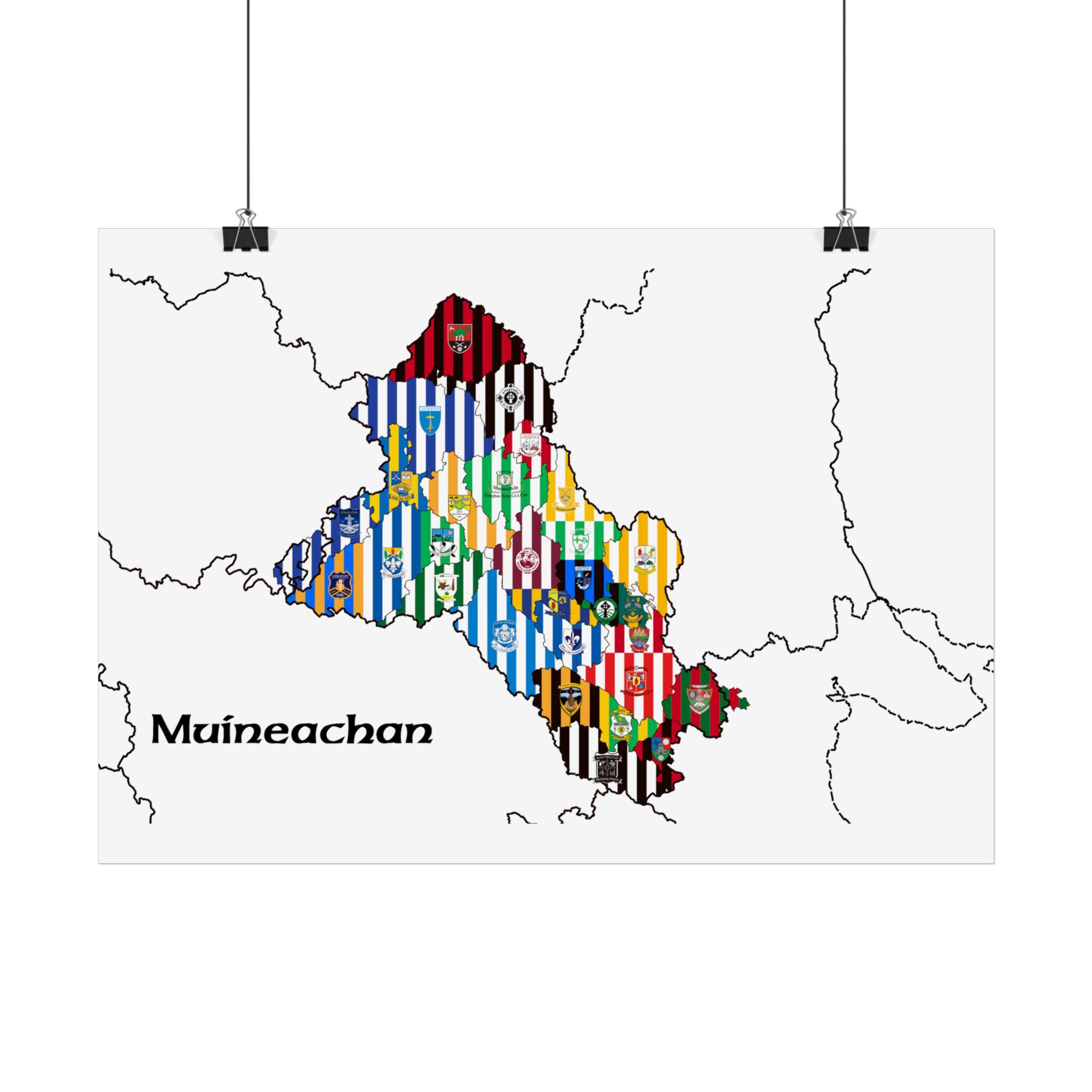 Monaghan GAA Club Poster - Crests - Etsy