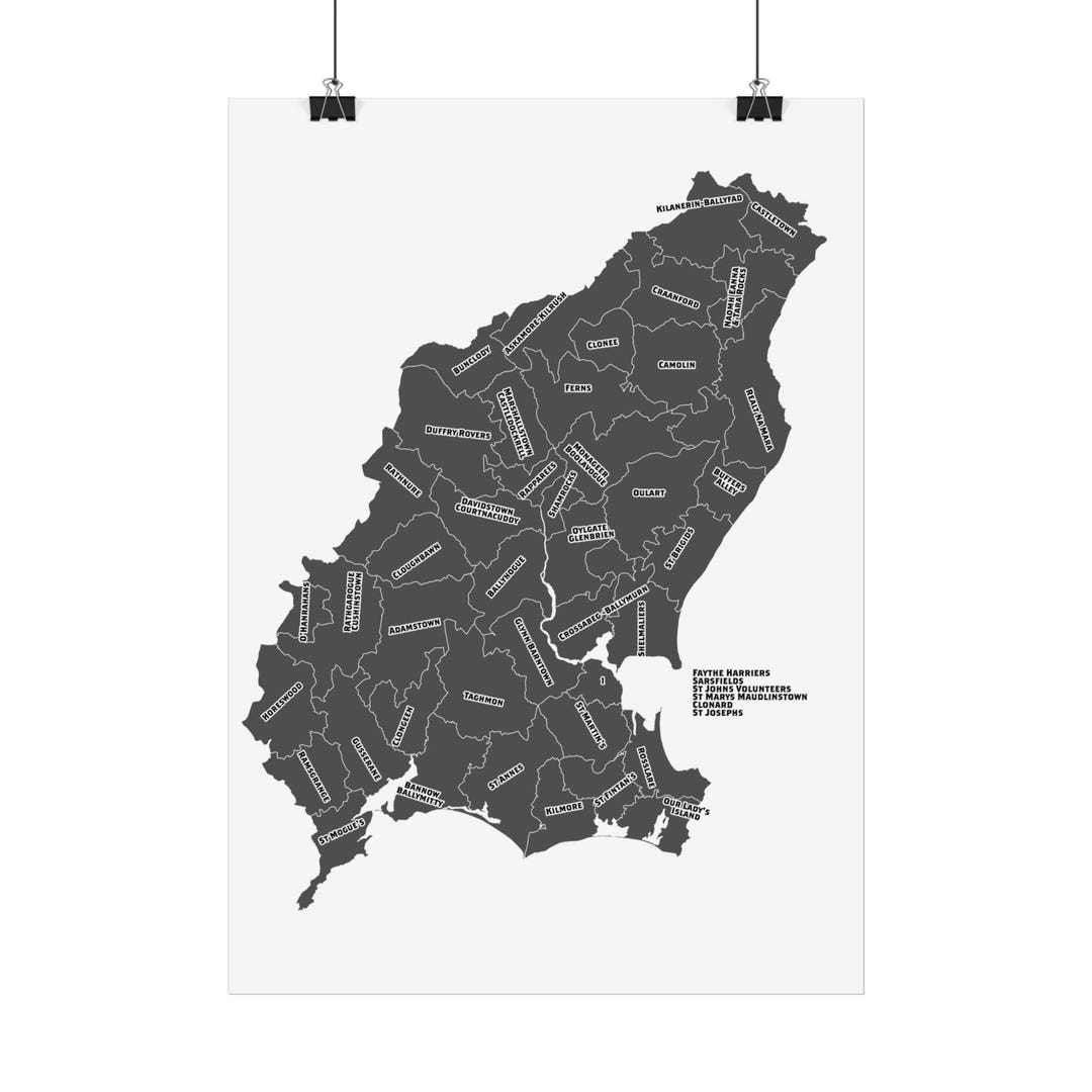 Wexford GAA Club Poster - Black and White - Etsy