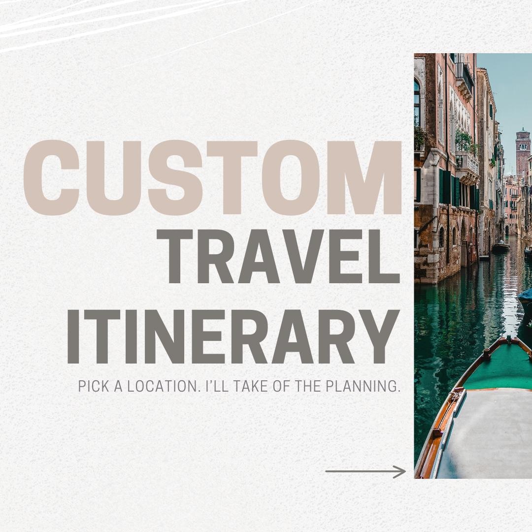 Custom Travel Itinerary for Any Destination - Etsy