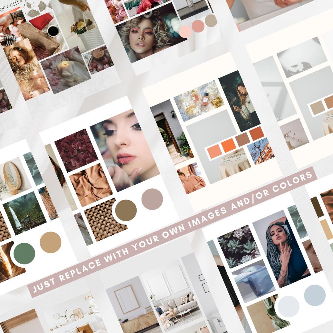 Mood Board Template. 10 Editable Mood Boards Fully Customizable to Suit ...