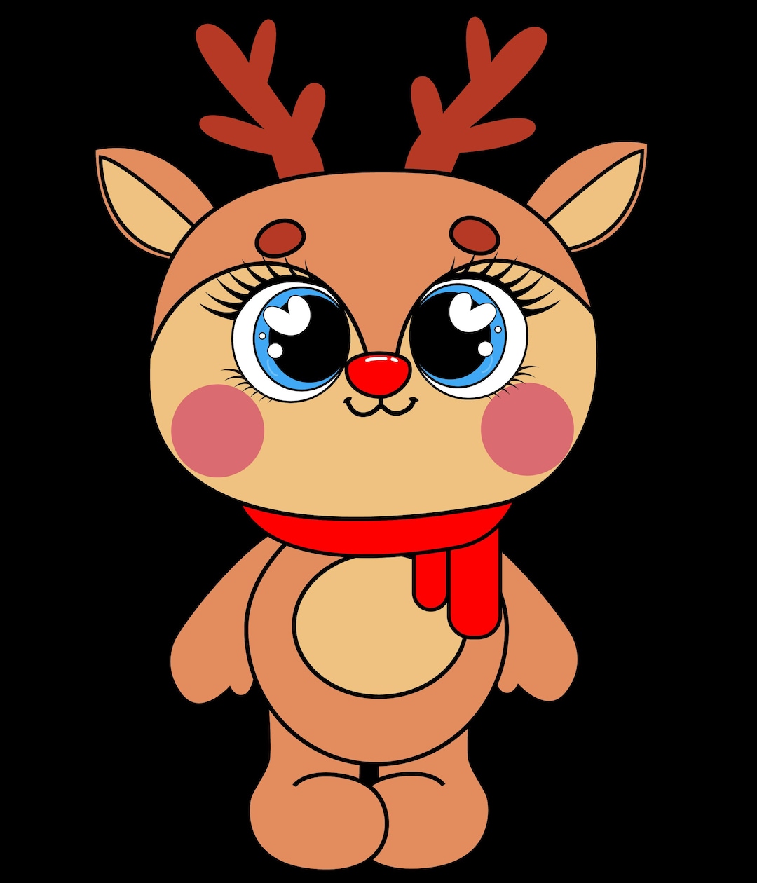 Cute Reindeer Clip Art - Etsy