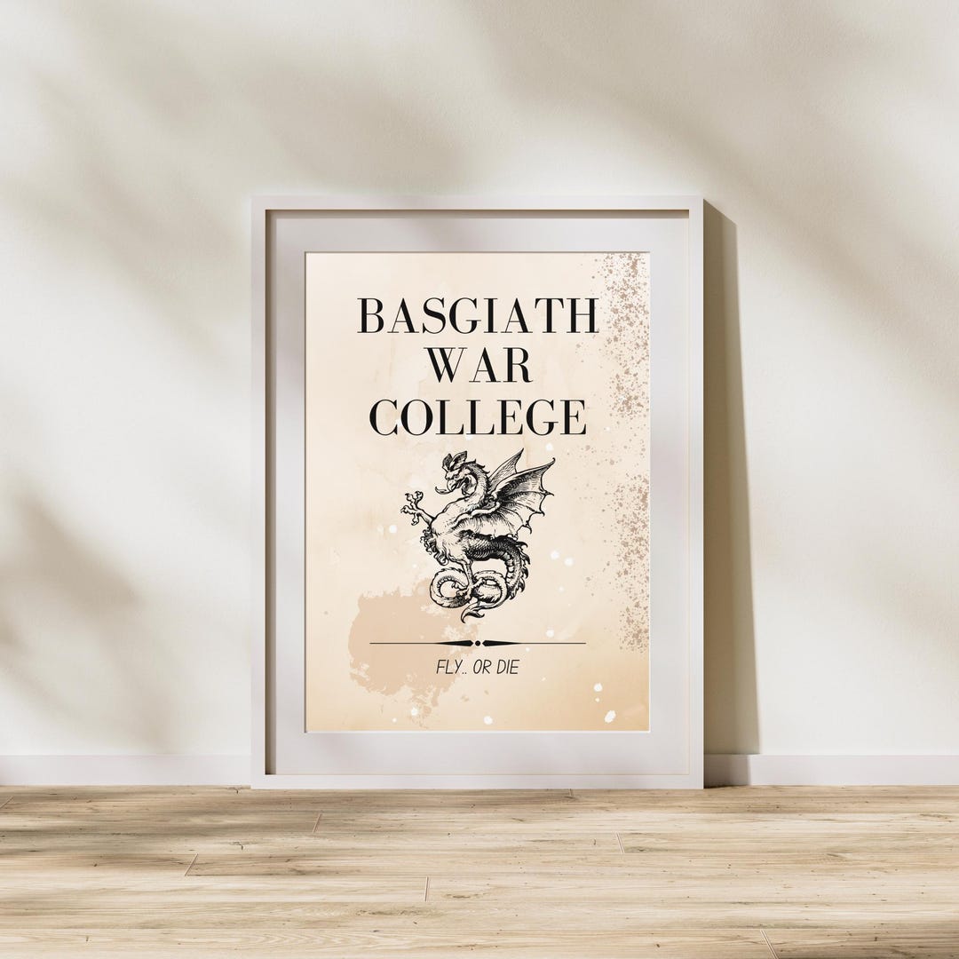 Fourth Wing, Basgiath War College, DIGITAL DOWNLOAD, Wall Print ...