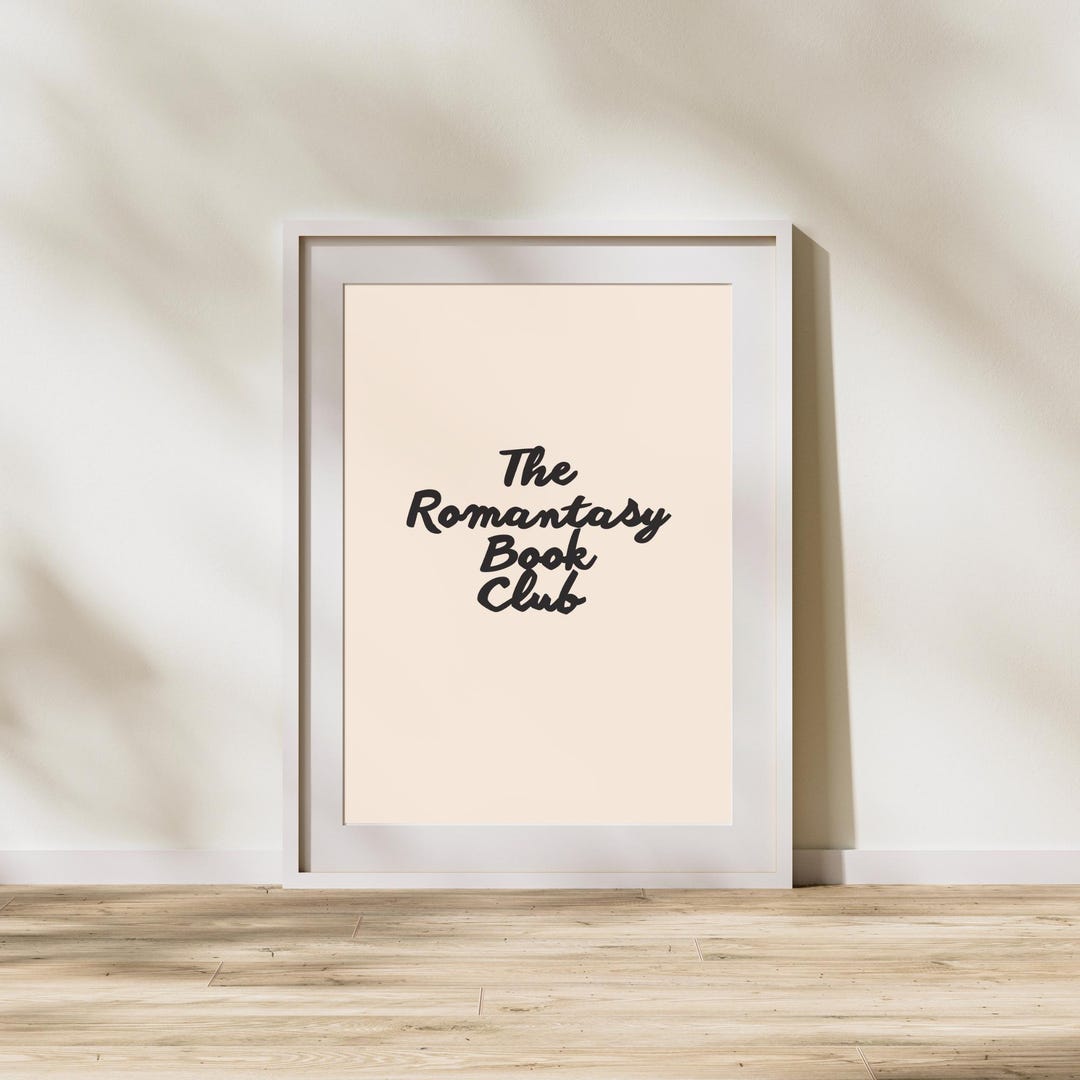 Neutral 'the Romantasy Book Club', DIGITAL DOWNLOAD, Wall Print ...