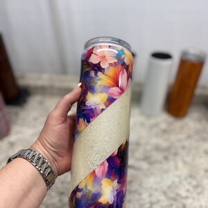 V-split Floral 30oz Tumbler - Etsy