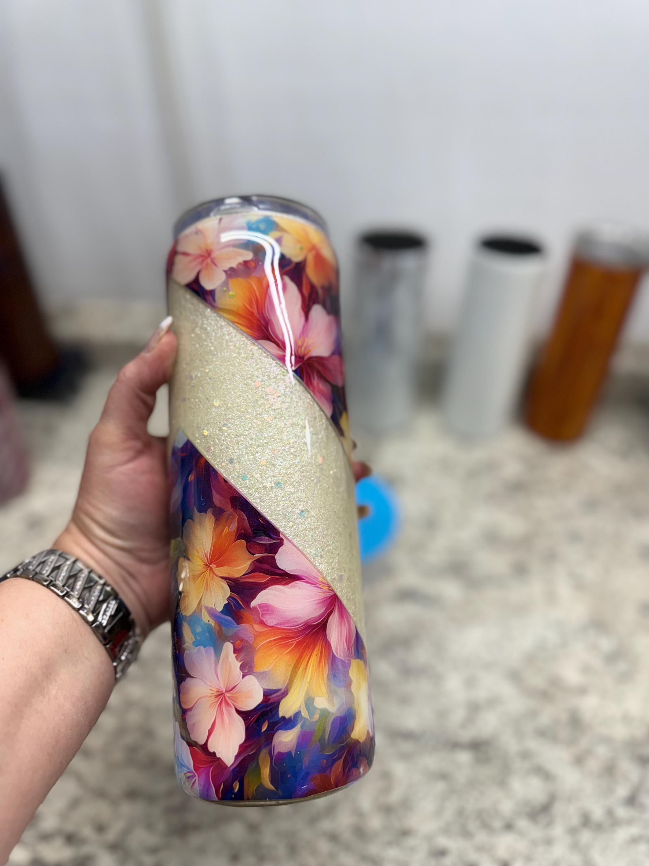 V-split Floral 30oz Tumbler - Etsy