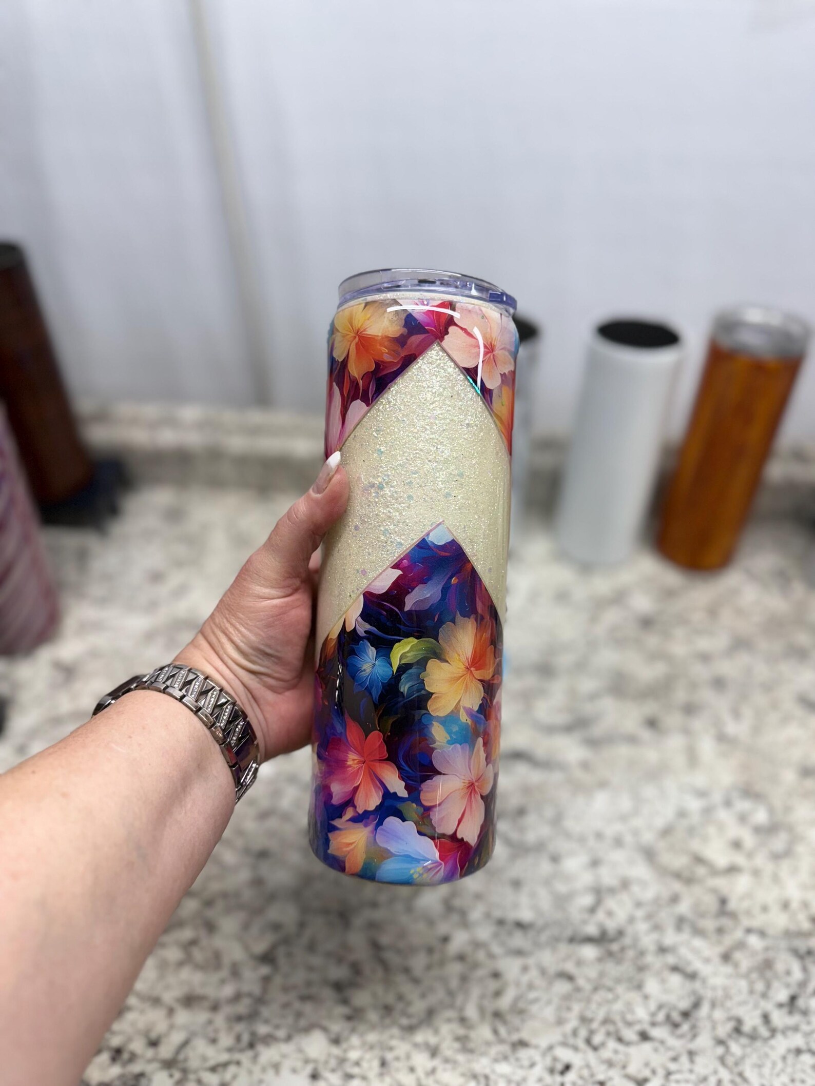 V-split Floral 30oz Tumbler - Etsy