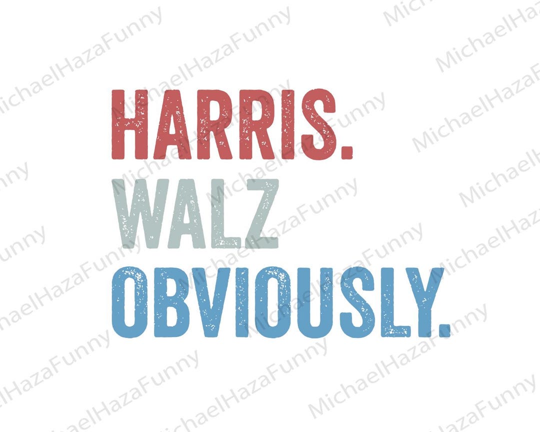 Kamala Harris Walz Obviously Png, Madam President Election Png, Voting ...