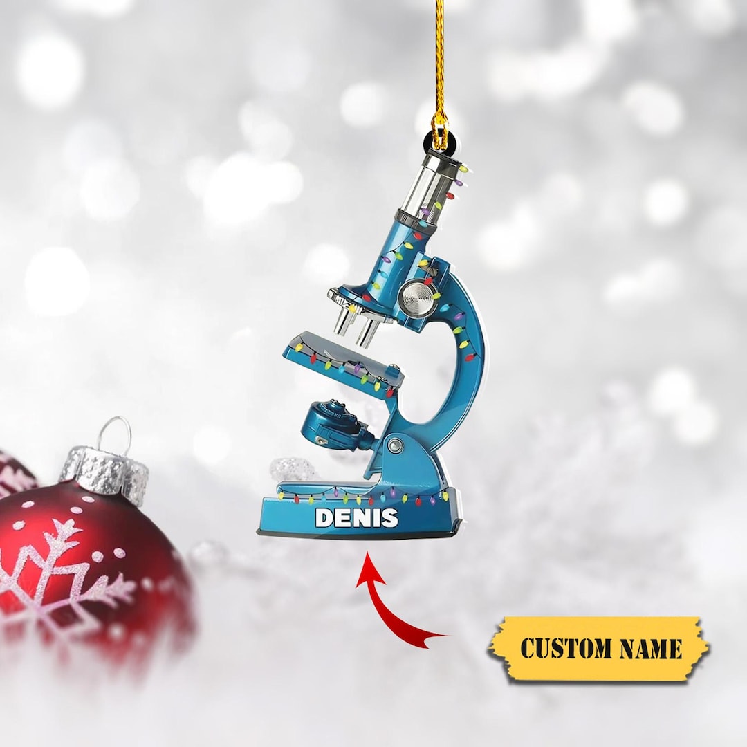 Personalized Medical Microscope Christmas Ornament 2D 2024, Medical ...