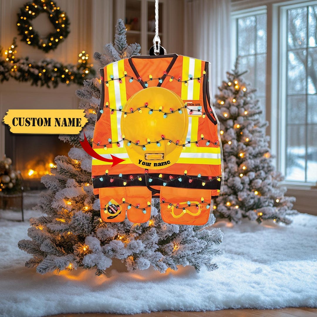 Construction Worker Christmas Ornament 2D, Mechanic Tools Flat ...