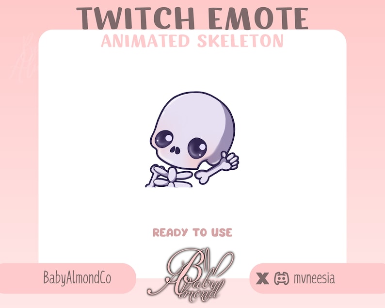 Skeleton Emote | Waving Hi Emote | Halloween Themed Emote | Twitch ...