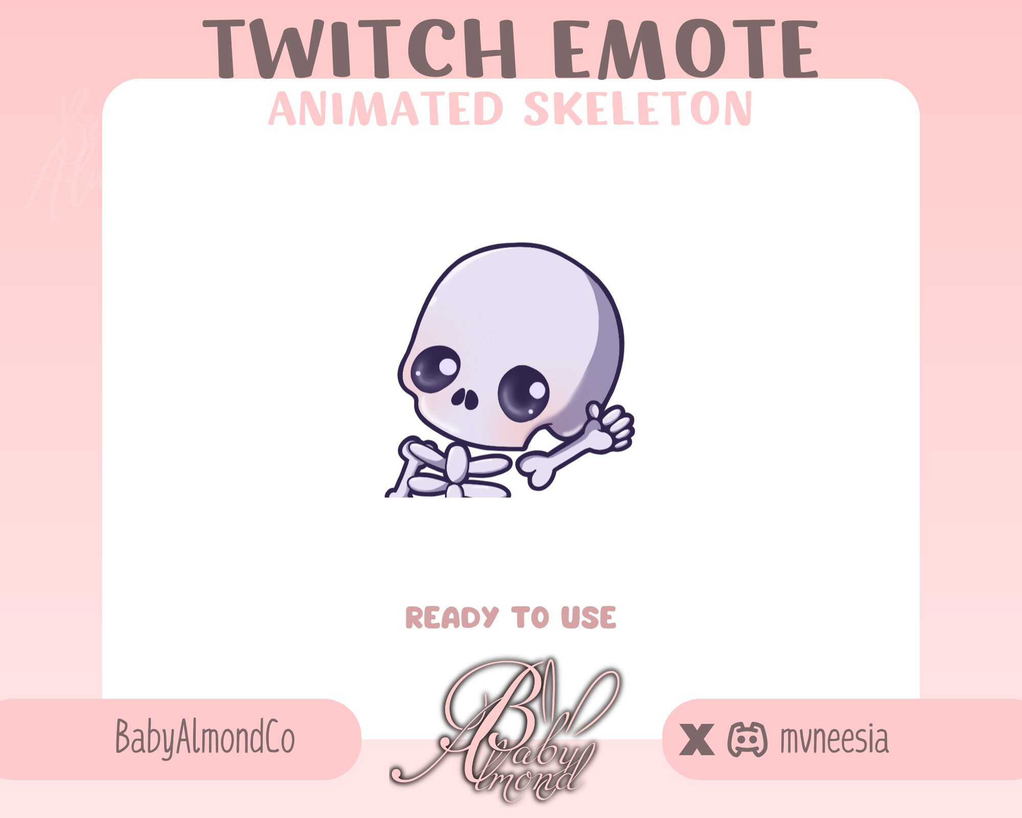 Skeleton Emote | Waving Hi Emote | Halloween Themed Emote | Twitch ...