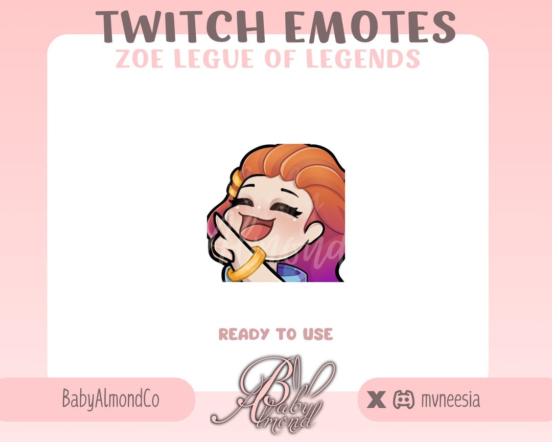 Zoe Emote | League of Legends Emotes | Kawaii Cute Chibi Emoji | Twitch ...