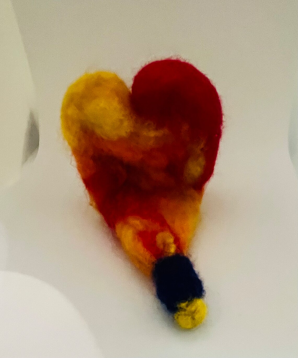 Silly Needle Felted Heart Creature Sculpture Made From Felting Wool - Etsy