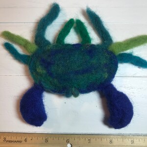 Adorable Needle Felted Blue Crab Sculpture Made From Felting Wool - Etsy