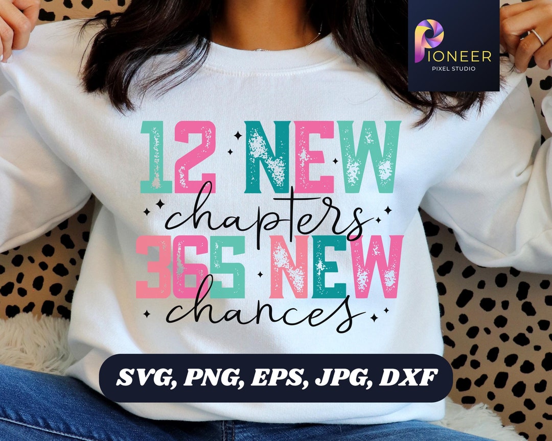 New Year 2025 SVG, 12 New Chapters Design (digital Download) - Etsy