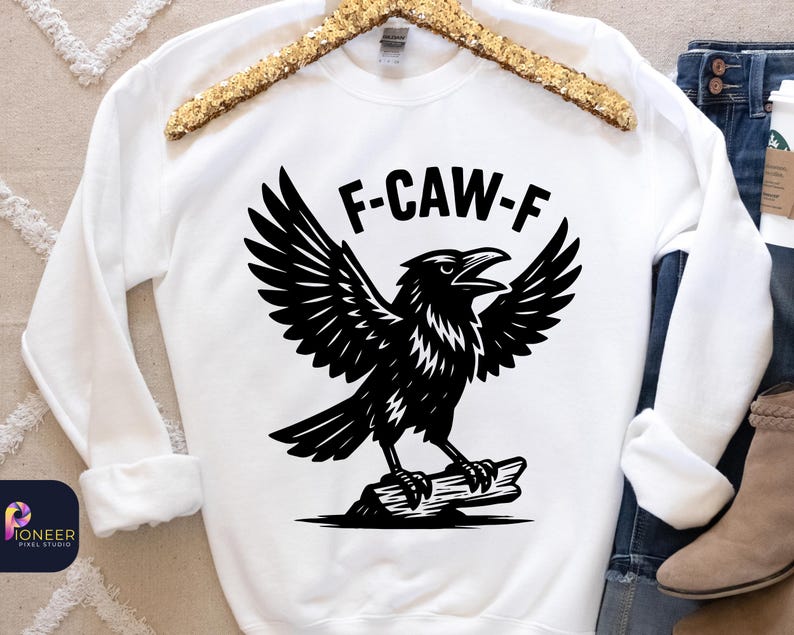 F-caw-f Raven SVG Bundle, Gothic Bird Clipart (digital Download) - Etsy