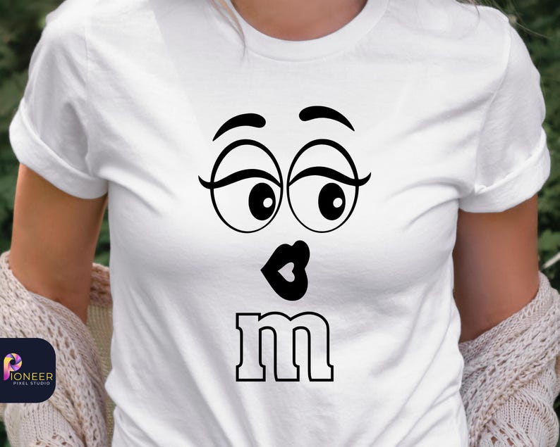 Candy Faces With "m" SVG PNG Bundle, 50 Cartoon Designs (digital ...