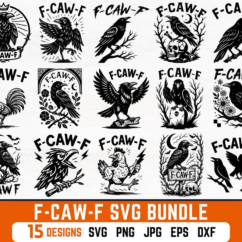 F Caw F Svg Files - Etsy