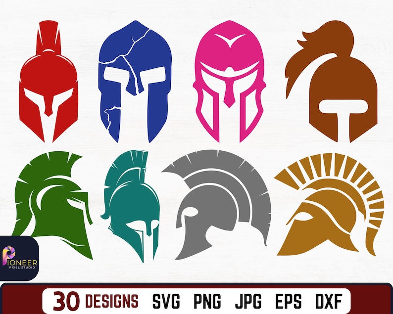 Spartan Helmet SVG Bundle, Ancient Warrior Clipart (digital Download ...