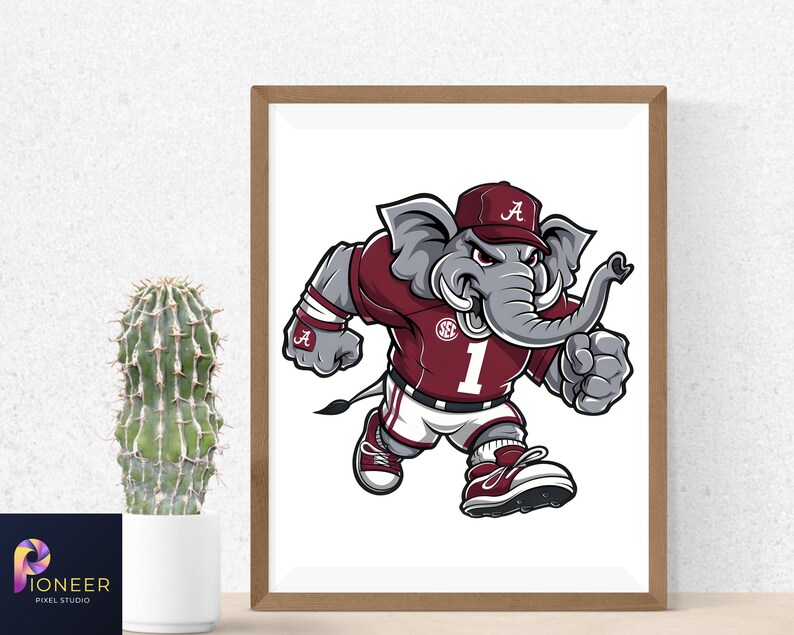 Alabama Crimson Tide PNG, Big Al Mascot, Football Game Day (digital ...