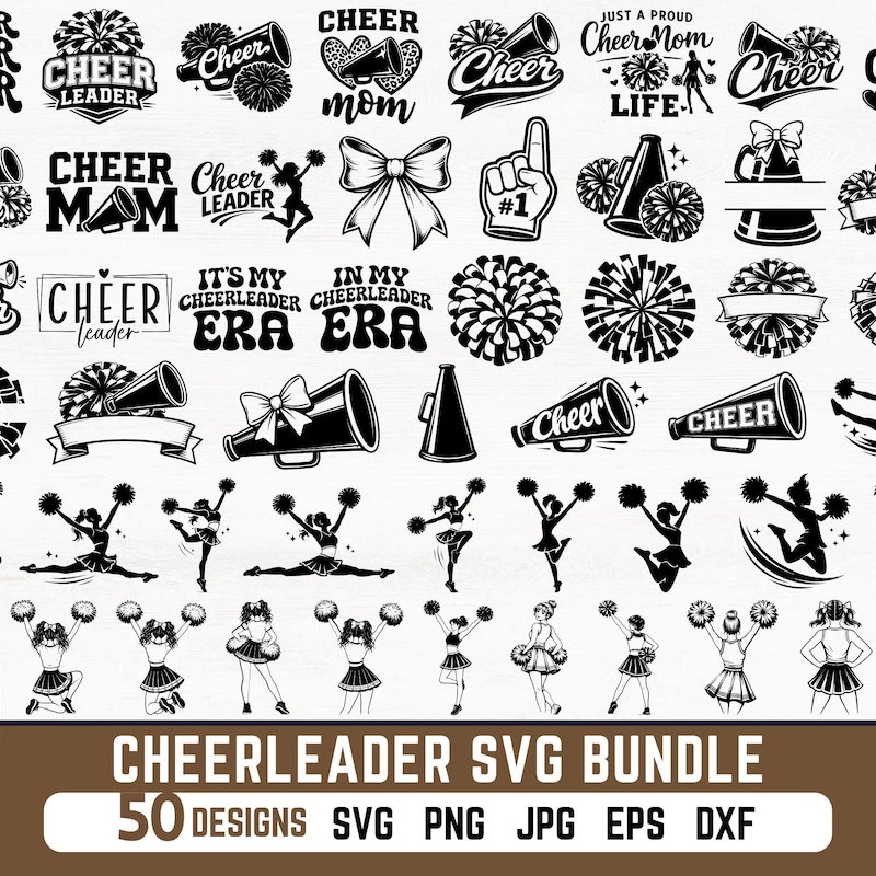 Cheerleader Clips Svg - Etsy