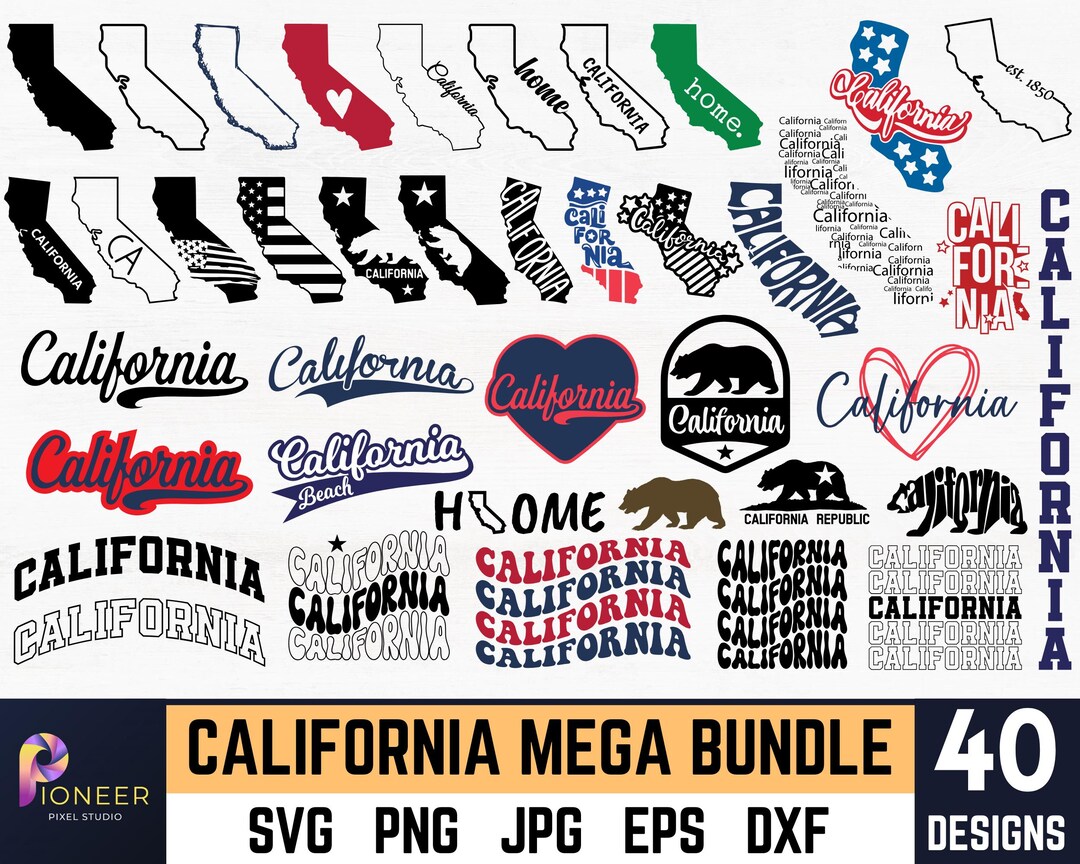 California SVG Mega Bundle, California SVG Bundle, California Svg ...