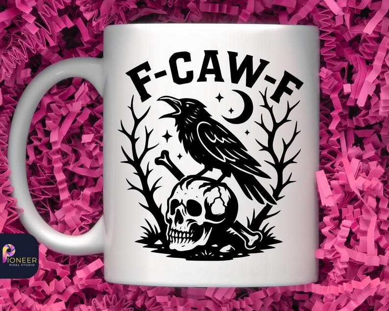 F-caw-f Raven SVG Bundle, Gothic Bird Clipart (digital Download) - Etsy