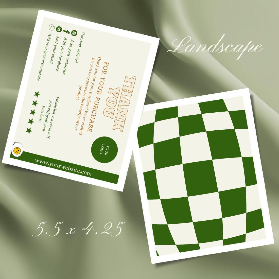 Printable Thank You Card Green Hype, Business Branding Card, Digital ...