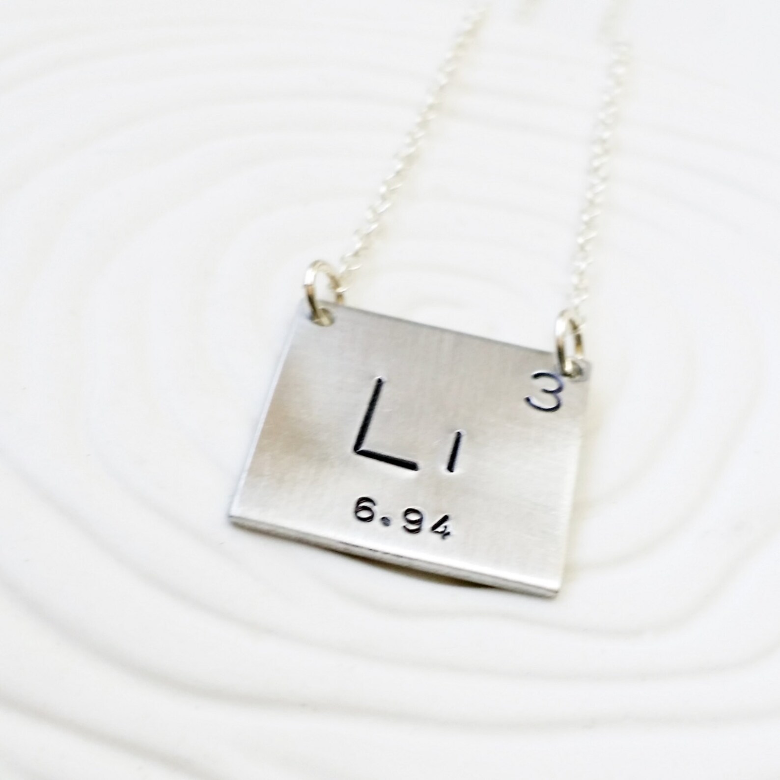 Periodic Table Element Necklace Hand Stamped Jewelry - Etsy