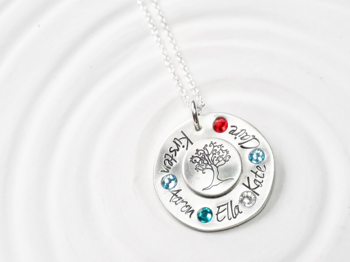 Family Tree Necklace Personalized Jewelry | Etsy