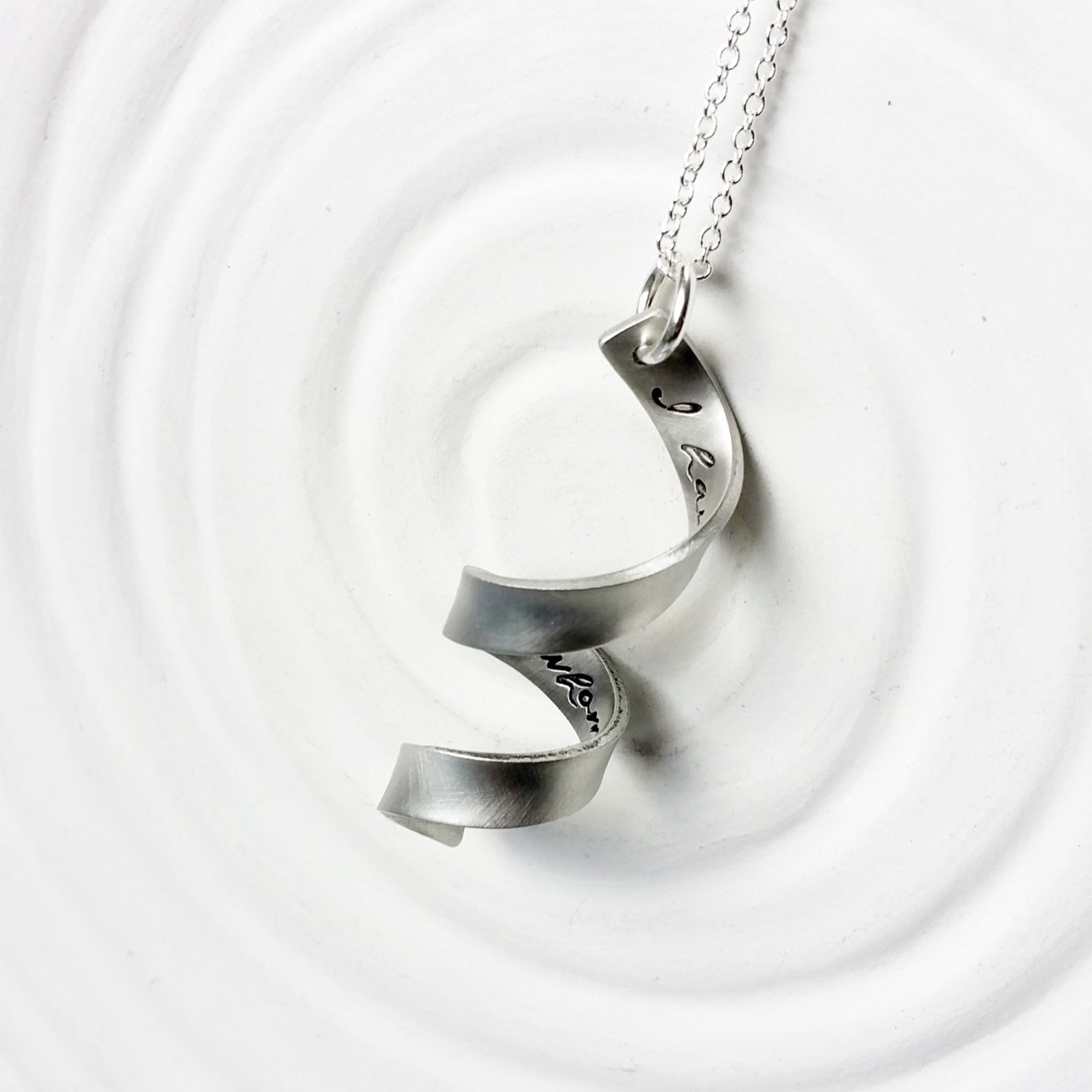 Secret Message Necklace Hand Stamped Personalized Custom - Etsy