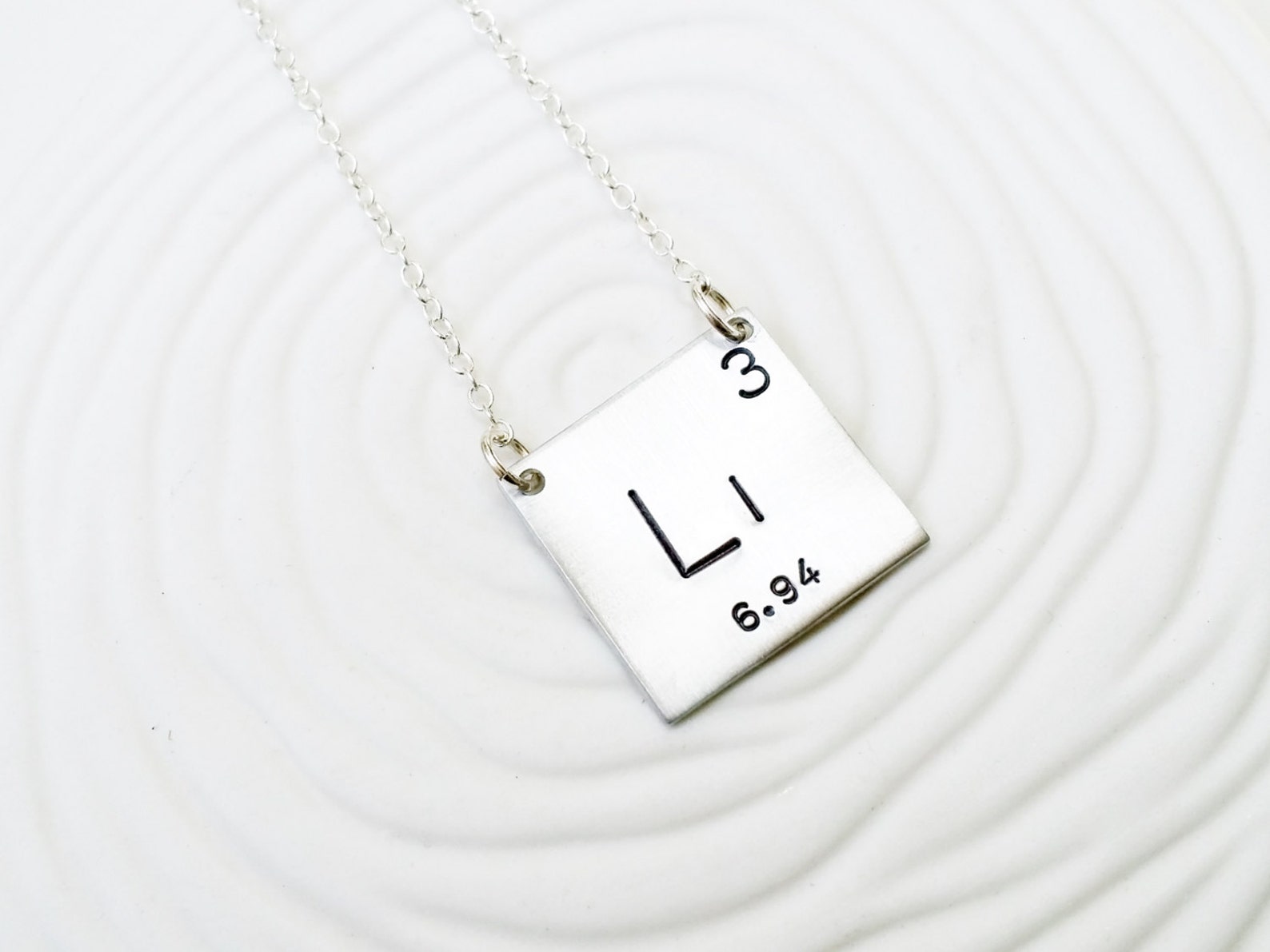 Periodic Table Element Necklace Hand Stamped Jewelry - Etsy