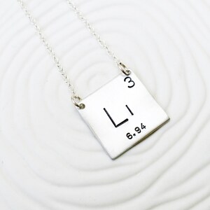 Periodic Table Element Necklace - Hand Stamped Jewelry, Personalized ...