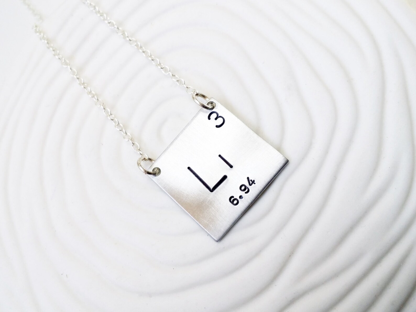 Periodic Table Element Necklace Hand Stamped Jewelry | Etsy