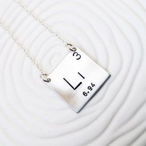 Periodic Table Element Necklace - Hand Stamped Jewelry, Personalized ...