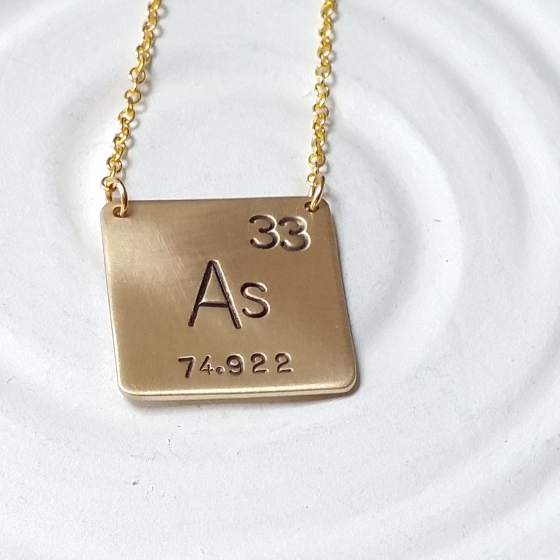 Periodic Table Element Necklace Hand Stamped Jewelry | Etsy