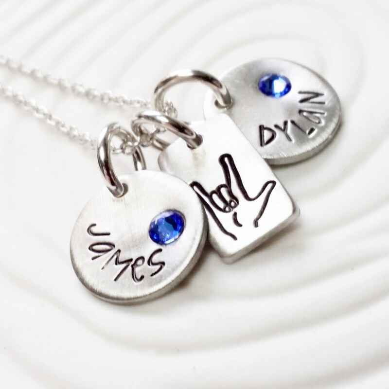 Asl I Love You Necklace - Etsy