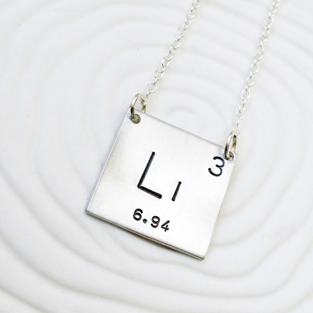 Periodic Table Element Necklace - Hand Stamped Jewelry, Personalized ...