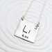 Periodic Table Element Necklace - Hand Stamped Jewelry, Personalized ...