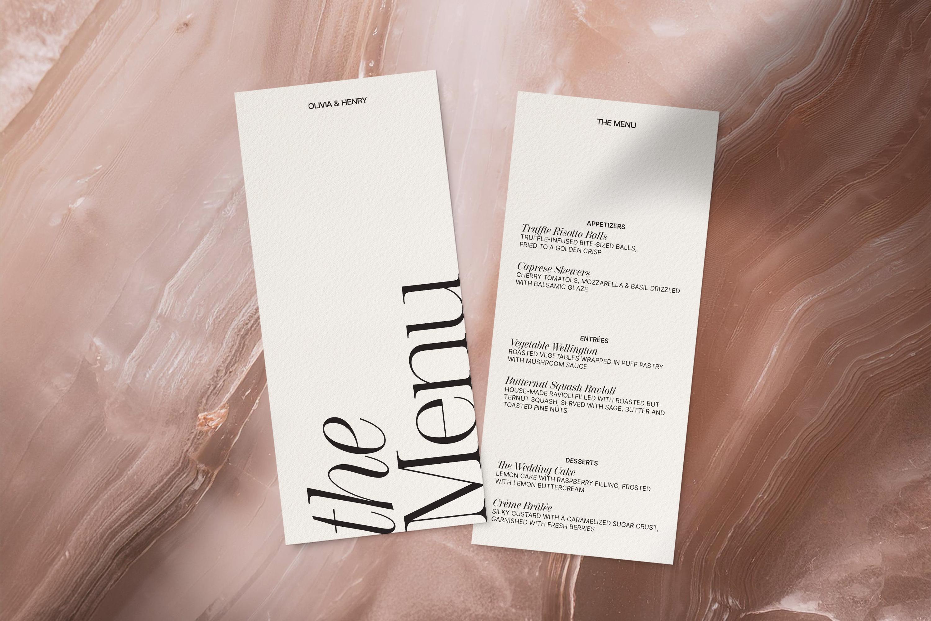 4x9 Card Mockup, Photoshop Mockup, Menu, Program, Wedding Mockup ...