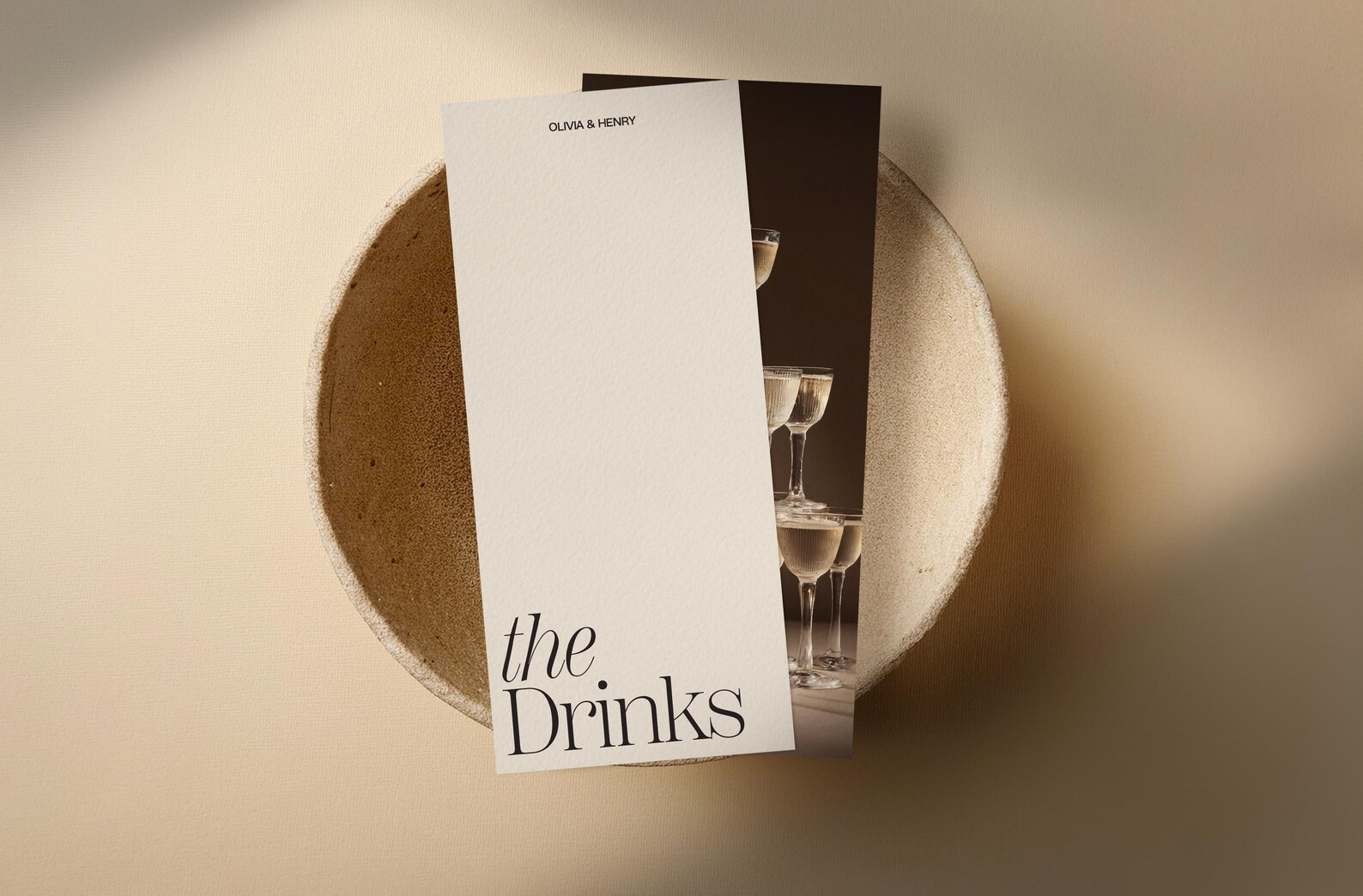 Wedding Menu Card Mockup 4x9 Dinner Menu Mockup Double Sided Blank Card ...