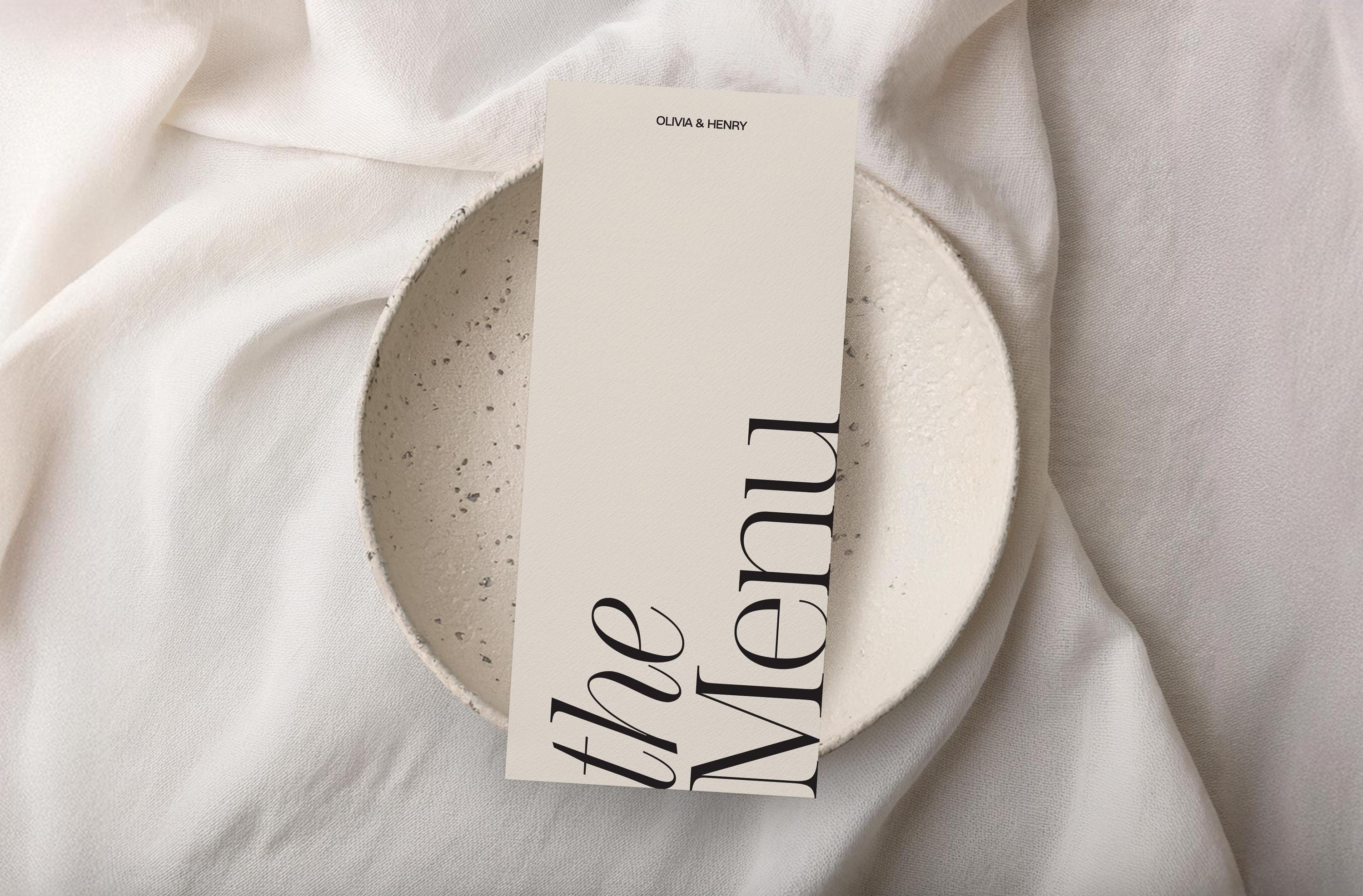 Mockup Card Minimalist Mock up Wedding Menu Mockup Template Listing ...