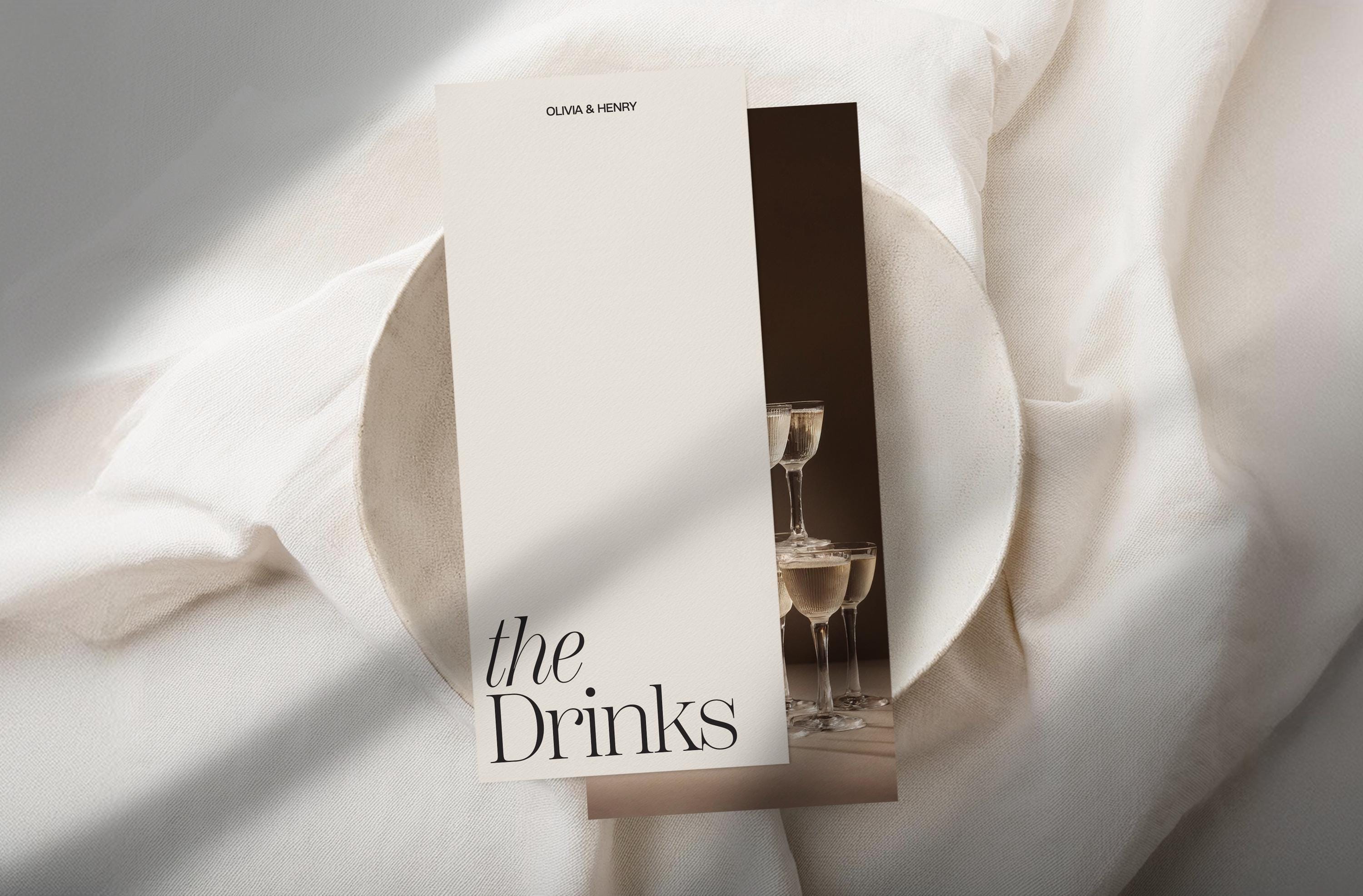 Mockup Card Minimalist Mock up Wedding Menu Mockup Template Listing ...