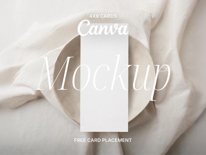 Mockup Card Canva Minimalist Mock up Wedding Menu Mockup Template ...