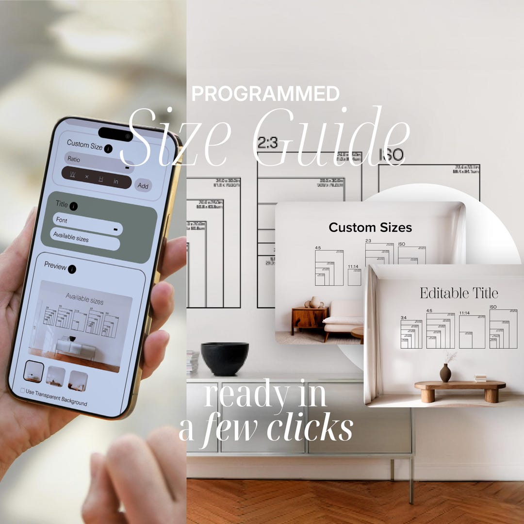 Poster Size Guide Wall Art Size Guide Frame Sizes Overview Frames Ratio ...