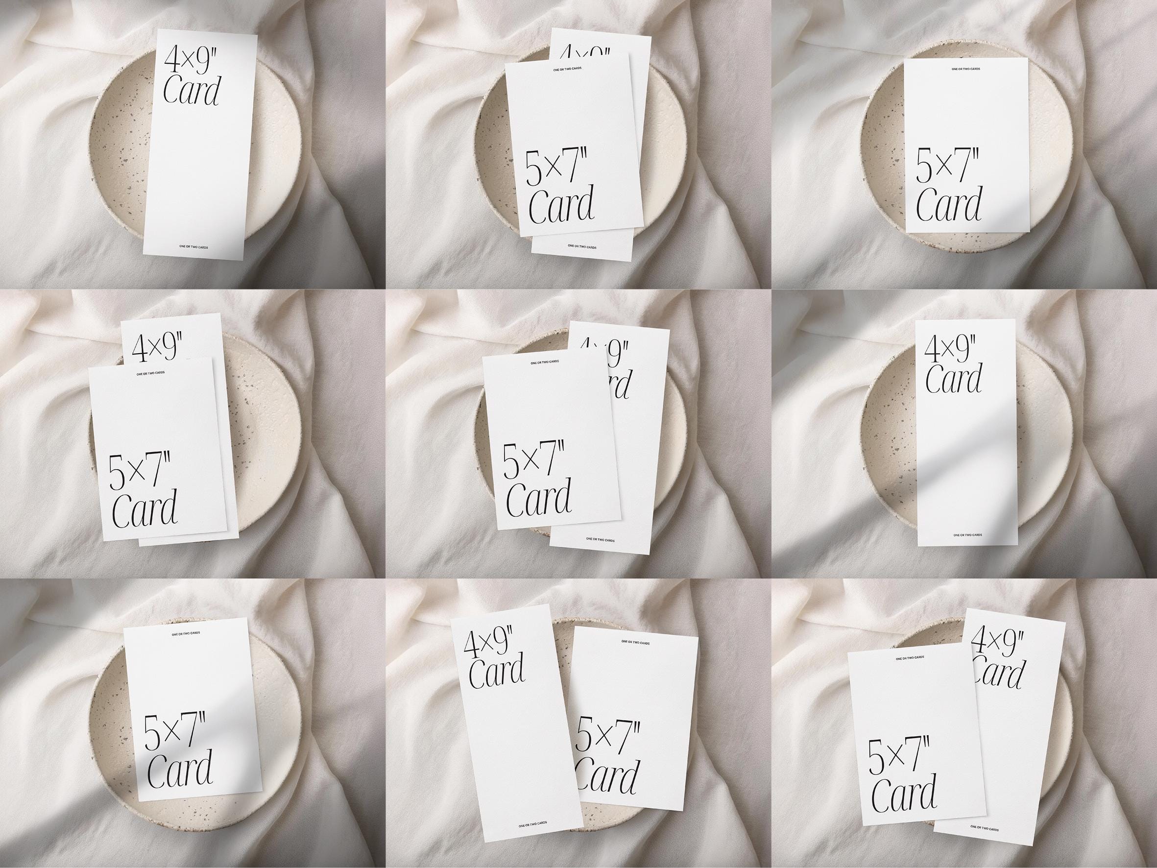 Mockup Card Minimalist Mock up Wedding Menu Mockup Template Listing ...